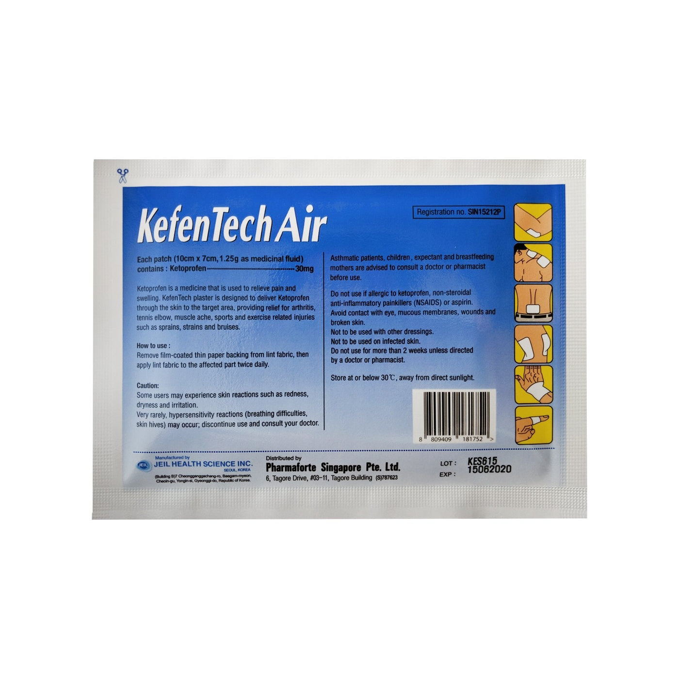 Kefentech Air Anti-Inflammatory Plaster for Pain Relief - The Golden ...