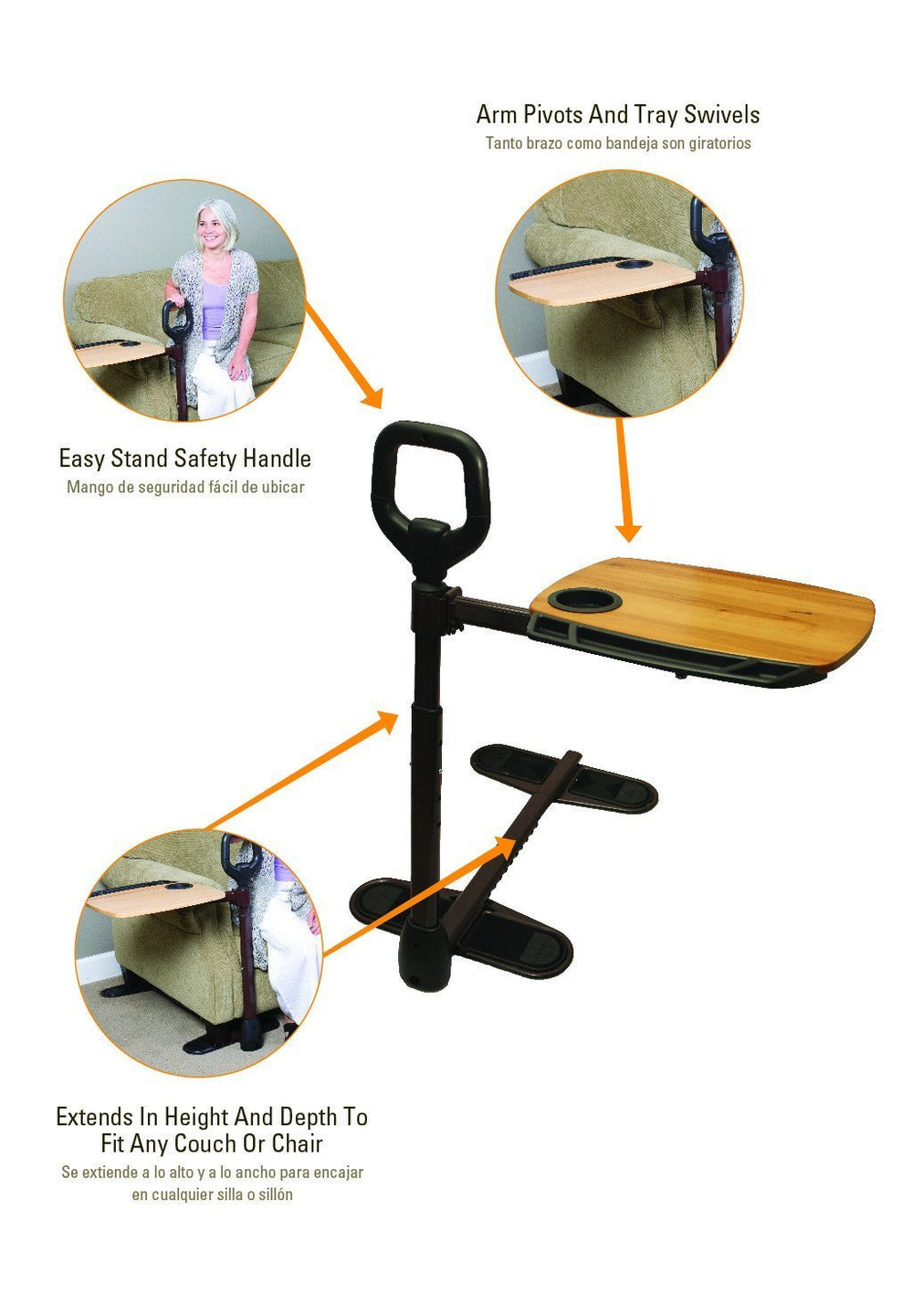 Sofa Accessory | Stander Assist-A-Tray with Swivel Table - The Golden ...