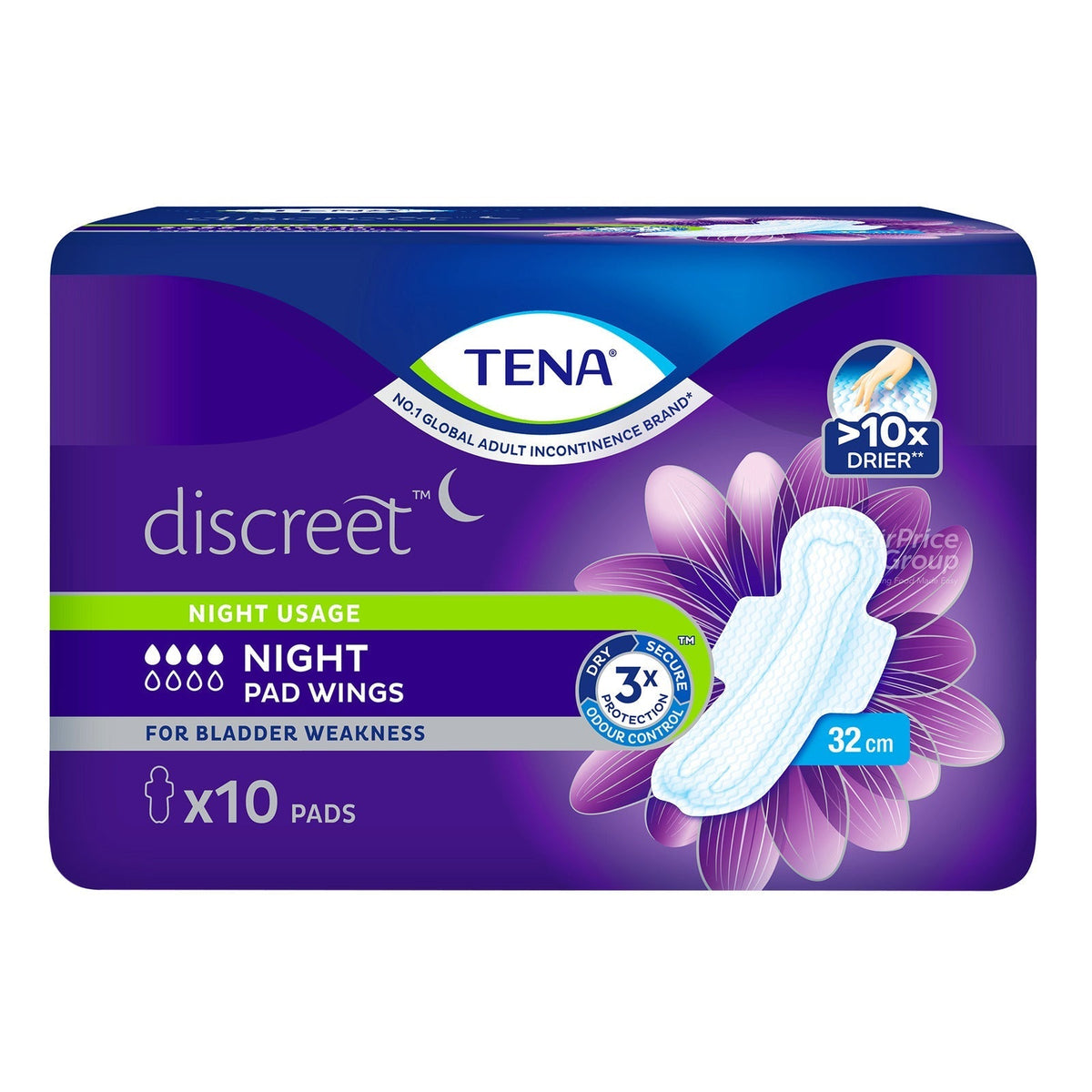 TENA Discreet Night Pad with Wings | For Incontinence - The Golden Concepts